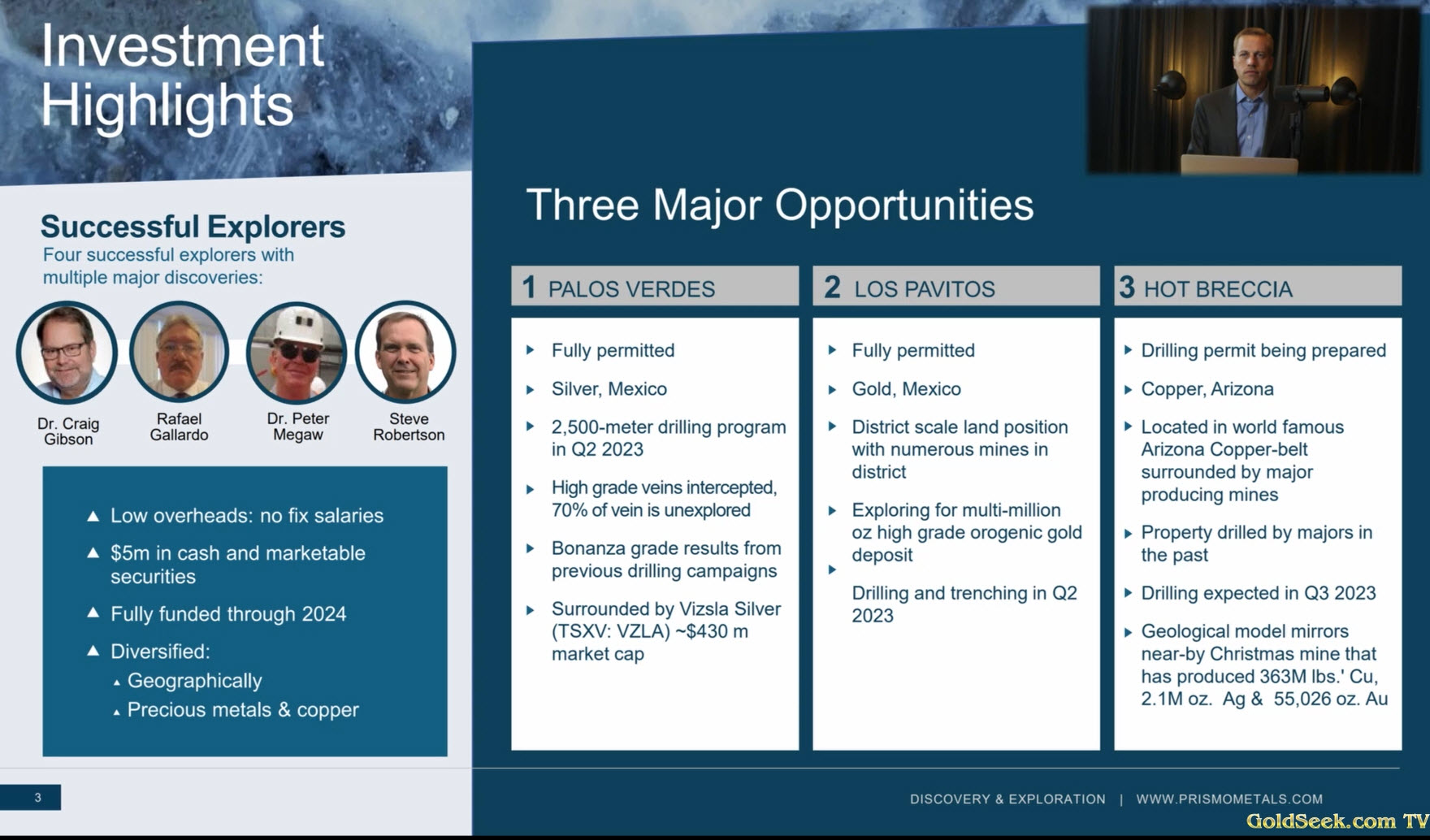 Junior Explorer, with World Class Mining Talent, Advancing Three ...